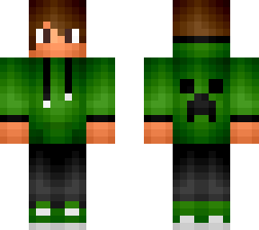 Green Creeper Jacket with headset | Minecraft Skin