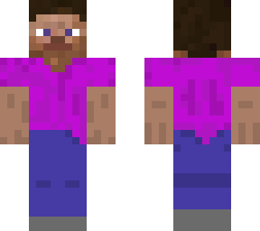 Purple Shirt Steve v2 | Minecraft Skin