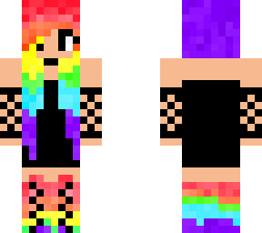 Rainbow Girl | Minecraft Skin