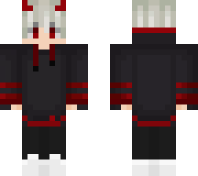 White Hair-Demon | Minecraft Skin