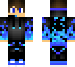 Blue gamer skin with mic | Minecraft Skin