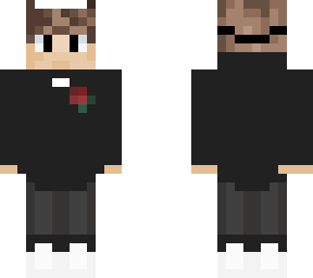 boy mask sad black grey rose grey white | Minecraft Skins