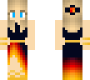 TurtleCraftGirl's Lava & Gold Dress Skin | Minecraft Skin