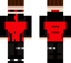 Oliver Tree w/ Red and Black themed jacket | Minecraft Skin