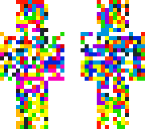 A colourful mess | Minecraft Skin