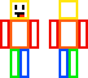 Cartoony Character Outlined | Minecraft Skin