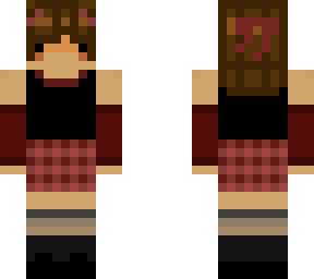 red gothic girl | Minecraft Skin