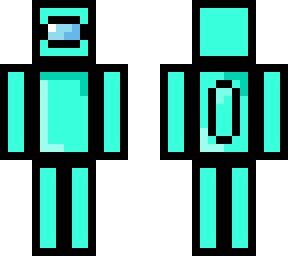 amoung us but underlined in black because im color blind | Minecraft Skin