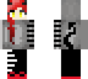 Demon Girl Demongirl Cute Redhair Tail Minecraft Skin Girlskin Cuteskin ...