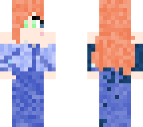 My little red-haired lapis block | Minecraft Skin