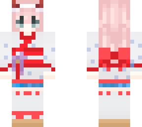 Zero two in kimono | Minecraft Skin