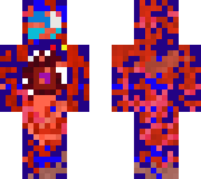 Blue imposter blood and gore (less blood over face) | Minecraft Skin