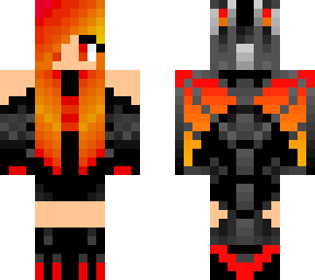 girl fire dragon | Minecraft Skin