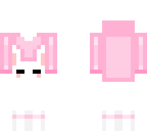 Pink bunny hoodie | Minecraft Skin