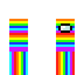 Rainbow crewmate | Minecraft Skin