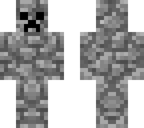 cobblestone with creeper face | Minecraft Skin