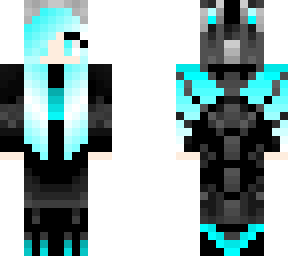 recolored ice dragon girl | Minecraft Skin