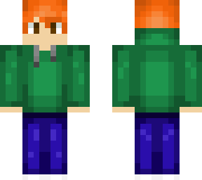 Ginger Boy Green Hoodie | Minecraft Skin
