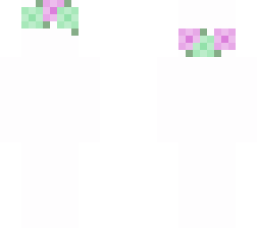 Green and Purple Flower Crown Base | Minecraft Skin