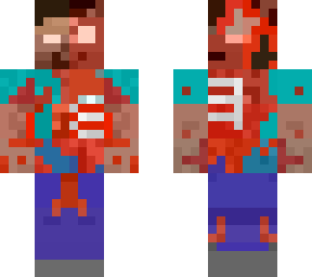 Brutualy damaged steve skin | Minecraft Skin