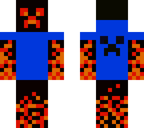 fire creeper | Minecraft Skin