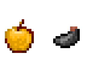 gold apple and ink sac | Minecraft Skin
