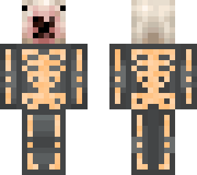 walter skeleton lightened up (orange) | Minecraft Skin