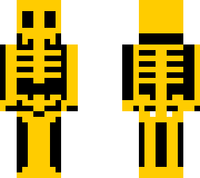 Yellow skeleton | Minecraft Skin
