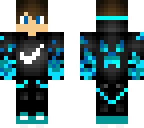 Blue Cool Neon Boy | Minecraft Skin