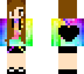 tye dye girl | Minecraft Skin