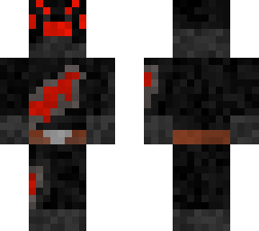 Red Armor Battle Black Minecraft Skins