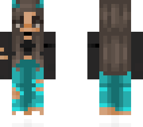 Minecraft turquoise, devil Girl | Minecraft Skin