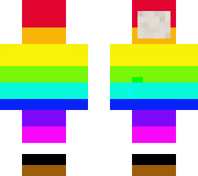 Rainbow Crewmate | Minecraft Skin