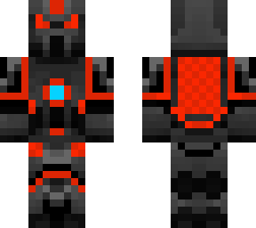 red/blue cyborg | Minecraft Skin