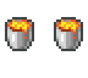 Minecraft Lava Bucket Pixel Art