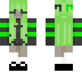 Green hair | Minecraft Skin