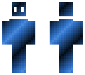 Metalic blue with white outline | Minecraft Skin