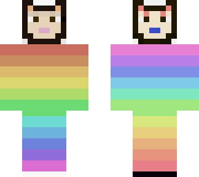 Rainbow Cat | Minecraft Skin