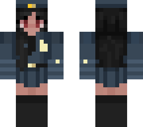 Police girl with black hair | Minecraft Skin