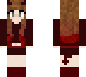 Aesthetic devil girl | Minecraft Skin