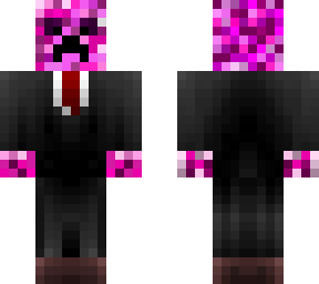 Pink Creeper in a suit updated | Minecraft Skin