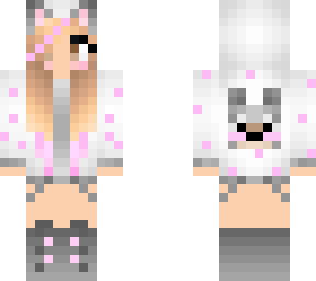 Cute Pastel Pink Wolf Outfit | Minecraft Skin