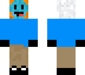 Light Blue smiley face with socksfor1 helmet | Minecraft Skin