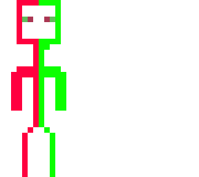 red and green neon stickman halloween costume | Minecraft Skin