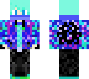 Void colored e-boy aqua colored,etc | Minecraft Skin