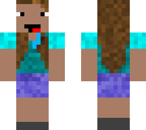 Drooling noob girl | Minecraft Skin