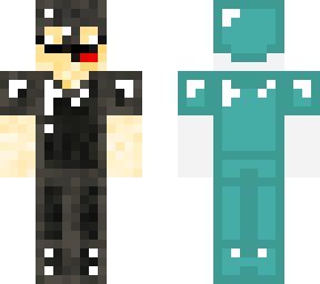 Noob with netherite/diamond armor | Minecraft Skin