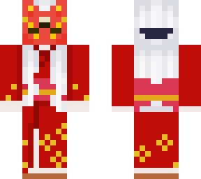 Red kitsune | Minecraft Skin