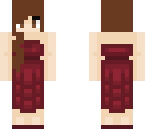 Ruffley Scarlet Dress | Minecraft Skin