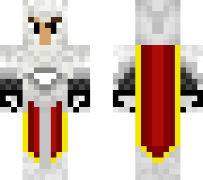 white knight with red cape | Minecraft Skin